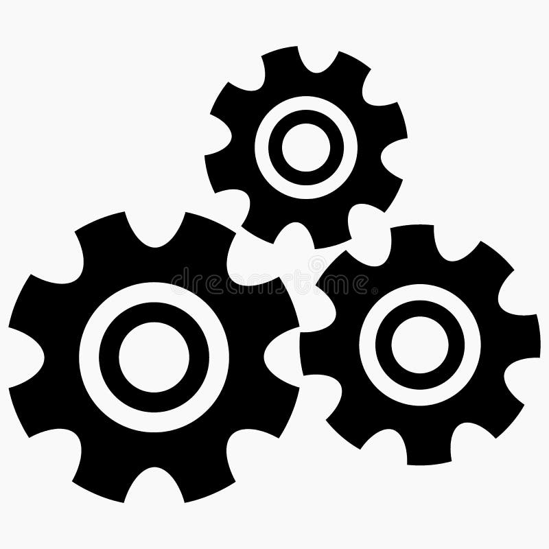 Settings vector icon stock vector. Illustration of technology - 262000869