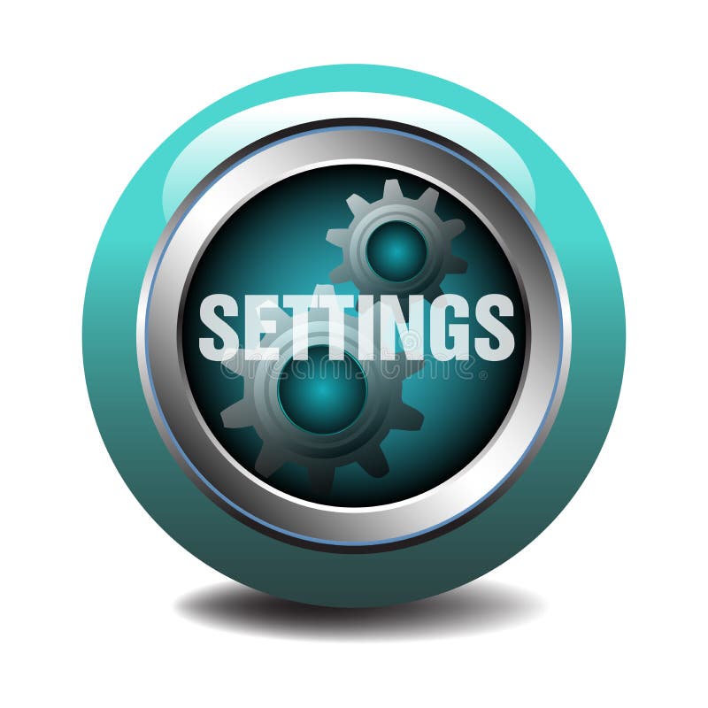 Settings web button stock vector. Illustration of button - 36411166