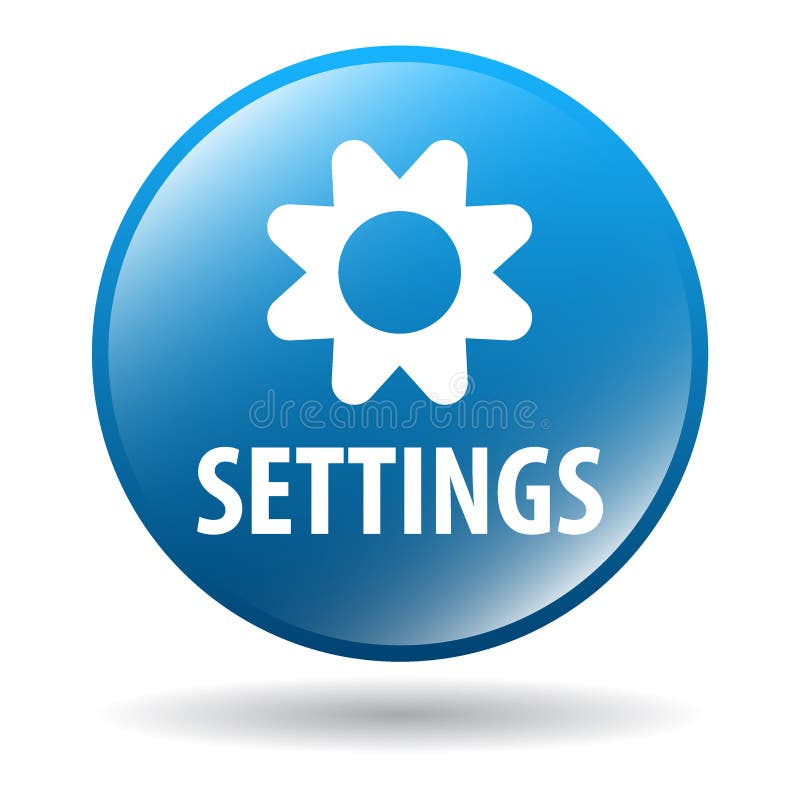 Settings web button stock illustration. Illustration of background ...