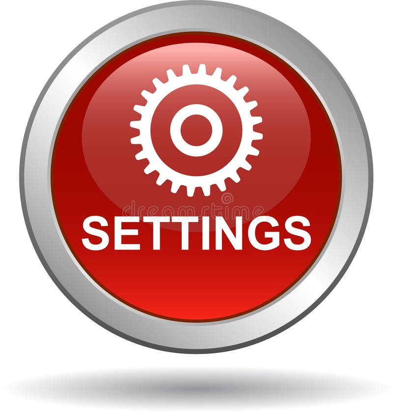 Settings Red Round Button Stock Illustrations – 506 Settings Red Round ...