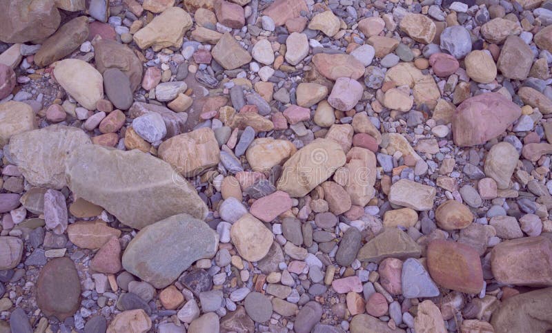 Rocks and Pebbles on the Riverbank. Stock Image - Image of clean ...