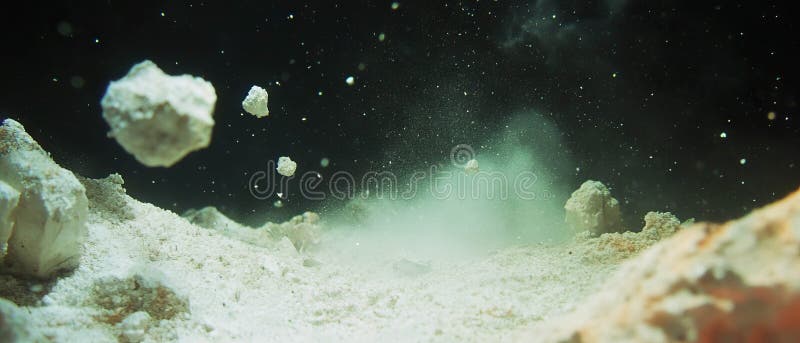 Settled Dust Particles Create a Textured Surface Against a Dark ...