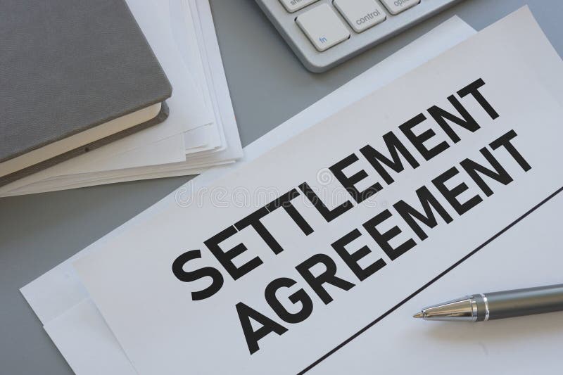 Settlement Agreement is Shown Using the Text Stock Image - Image of ...