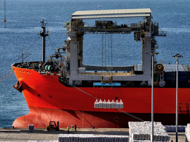 Freighter Loading Grain stock image. Image of business - 10705687