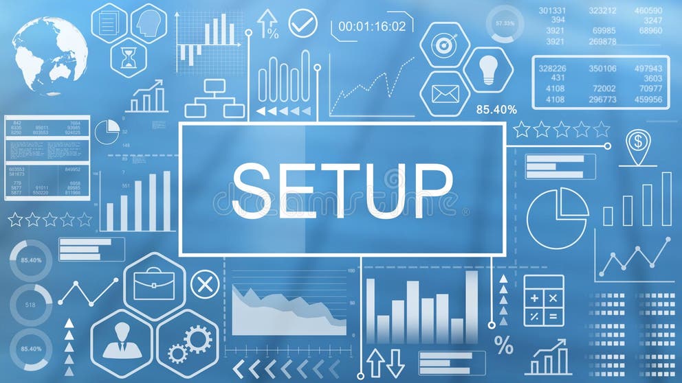 Setup, Animated Typography stock illustration. Illustration of setup ...