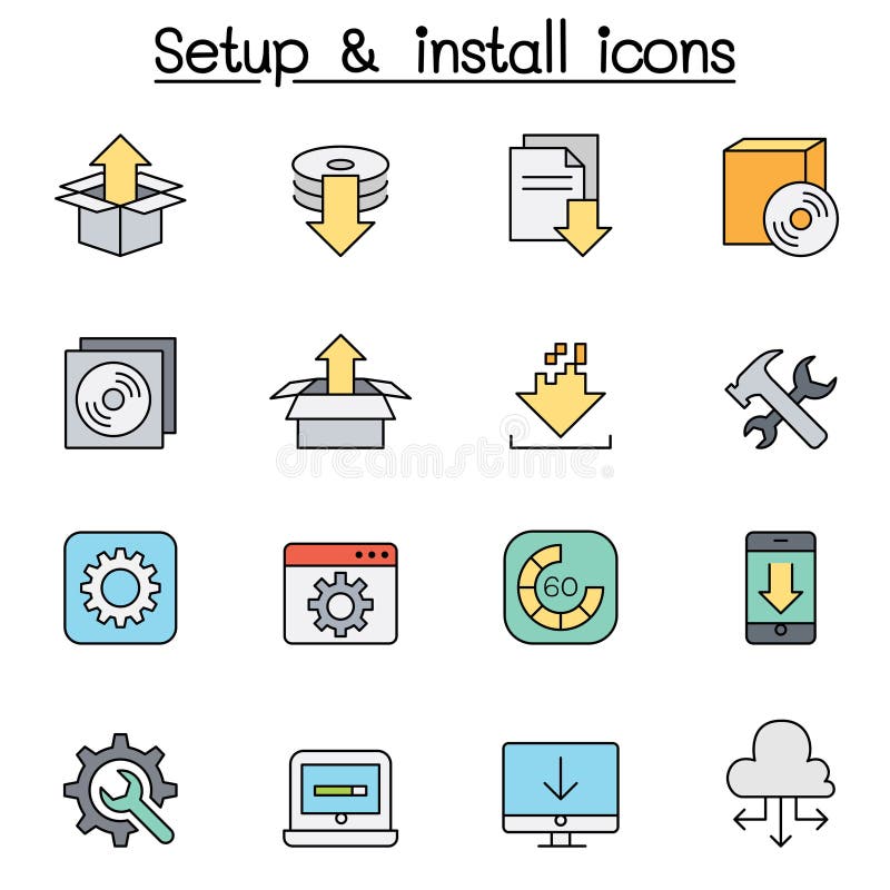 Setup , Configuration, Maintenance & Installation Icon Set Stock Vector ... Setup , Configuration, Maintenance & Installation Icon Set Stock Vector ...