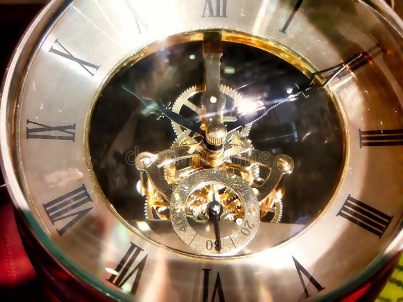 A Setup for Decoration Purposes with a Clockwork Stock Photo - Image of ...