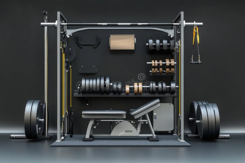 Home Gym Setup with Weights and Resistance Bands for Effective Strength ...