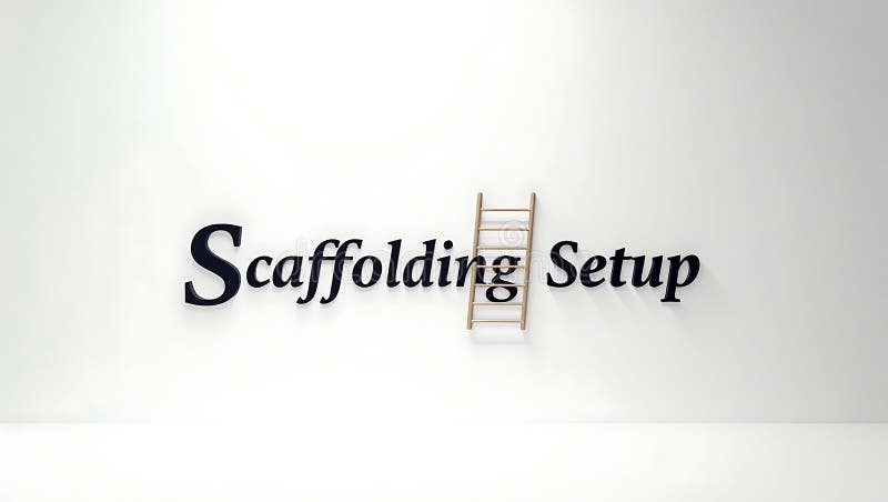 Scaffolding Setup with a Ladder for Construction and Design Purposes ...