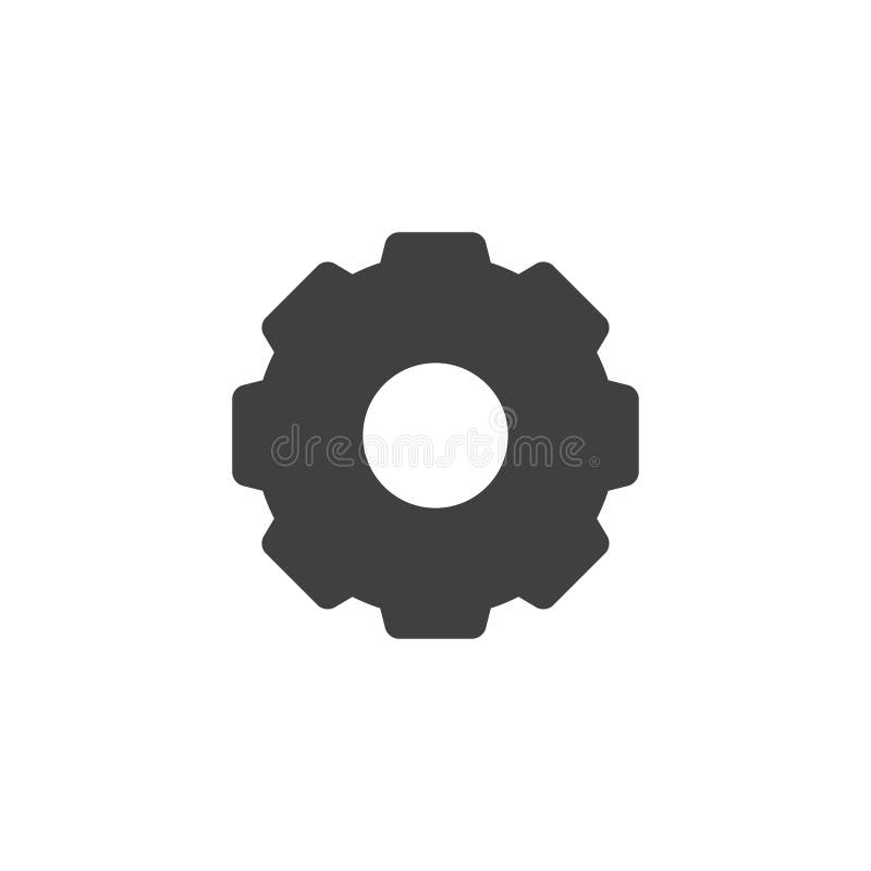 Setup gear vector icon stock illustration. Illustration of pixel ...