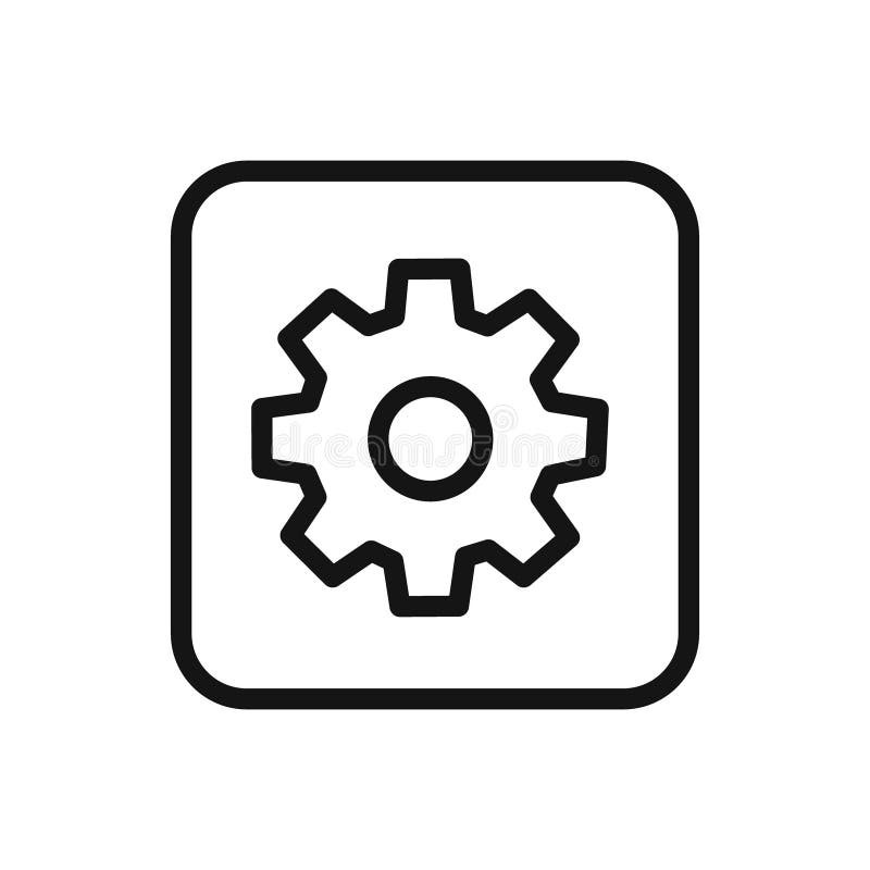 Setup Icon Linear Vector Graphics Sign Stock Vector - Illustration of ...