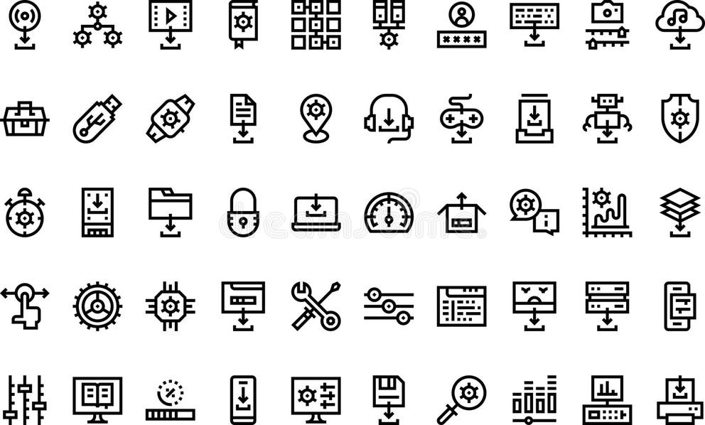 Setup and Install Icons High-Quality Vector Icons Collection with ...