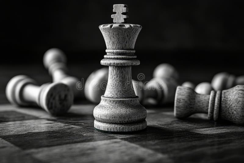 King Knight Positioned Dark Background Chess Setup Stock Photos - Free ...