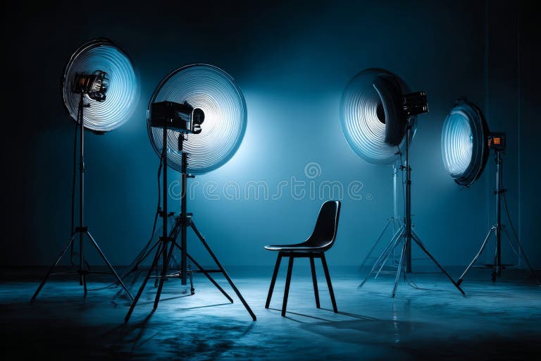 The Setup of a Pro Photo Studio Includes a White Seamless Backdrop and ...