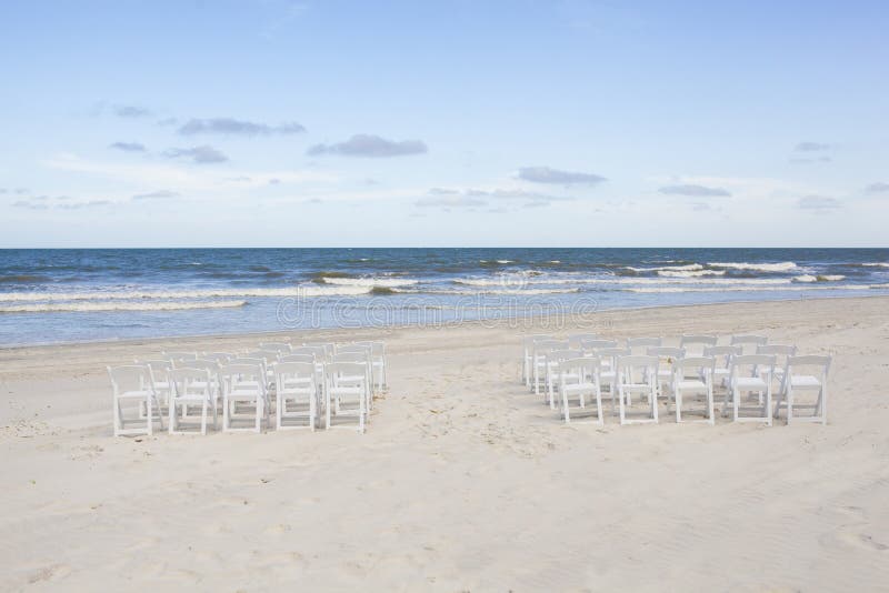 Setup for seaside wedding stock image. Image of coast - 75633487