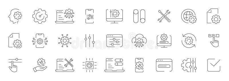 Setup and Setting Icons. Collection of Option, Installation, Tools ...