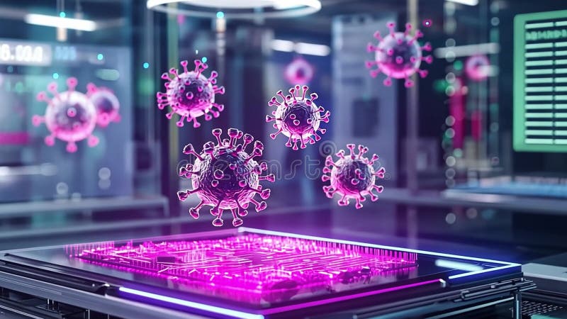 Innovative Biocomputer Technology Displaying Molecular Structures of ...