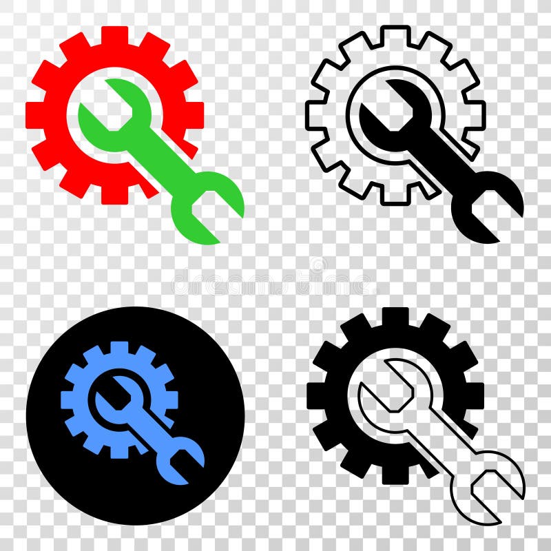 Setup Tools Vector EPS Icon with Contour Version Stock Vector ...