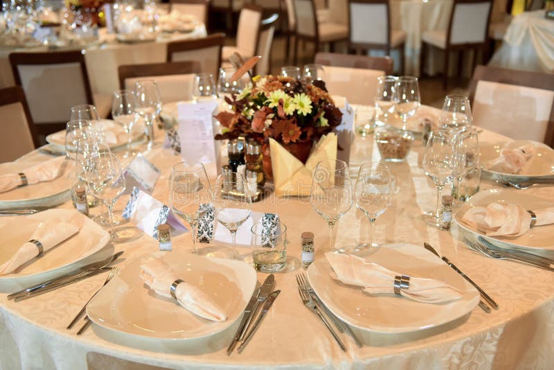 Setup wedding table stock photo. Image of setting, fine - 78483506