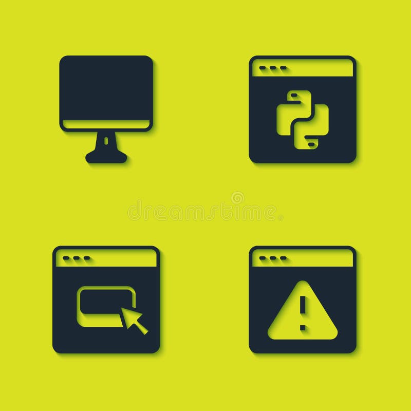 Setzen Sie Den Bildschirm-Browser Des Computers Mit Ausrufezeichen ...