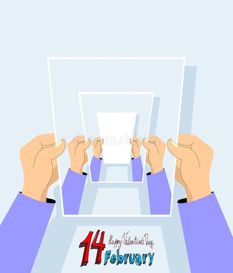 Setzen Sie Ihren Text Hier 14. Februar Vektor Abbildung - Illustration ...