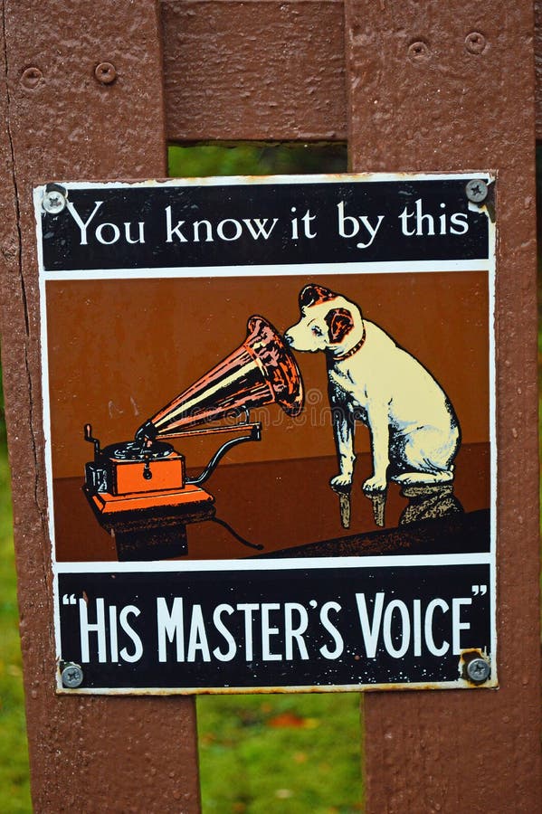 Seu Sinal Antiquado Da Voz Do Mestre Fotografia Editorial - Imagem de ...