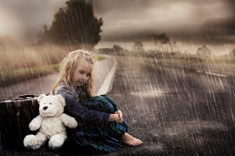 Seule Fille Seule Sur La Rue Image Stock Image Du Drogues Jour 45195265