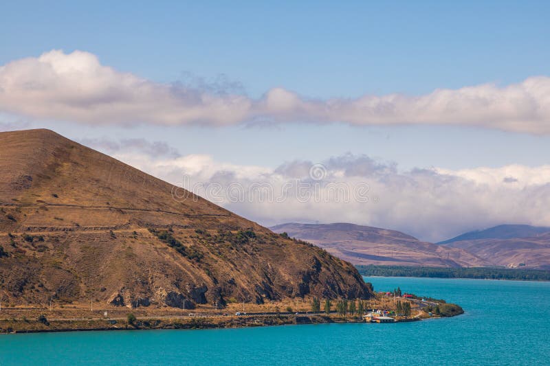 Sevan, Tourist Town by the Lake. Sevan Lake. Mountain Around. Armenia Editorial Photography ...
