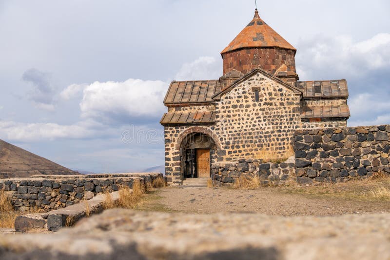 Sevanavank Monastery Against a Dramatic Sky Stock Image - Image of ...