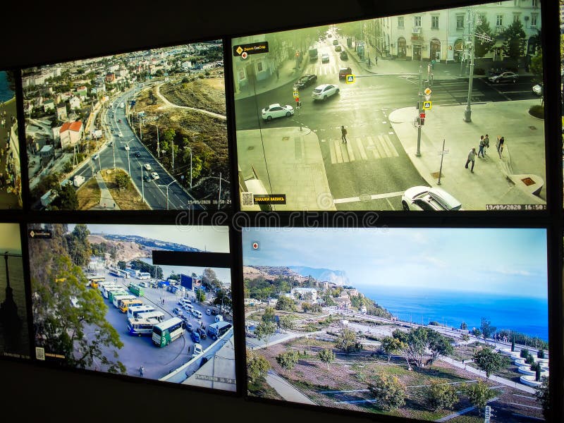 Traffic Control System Monitors Editorial Image - Image of control ...