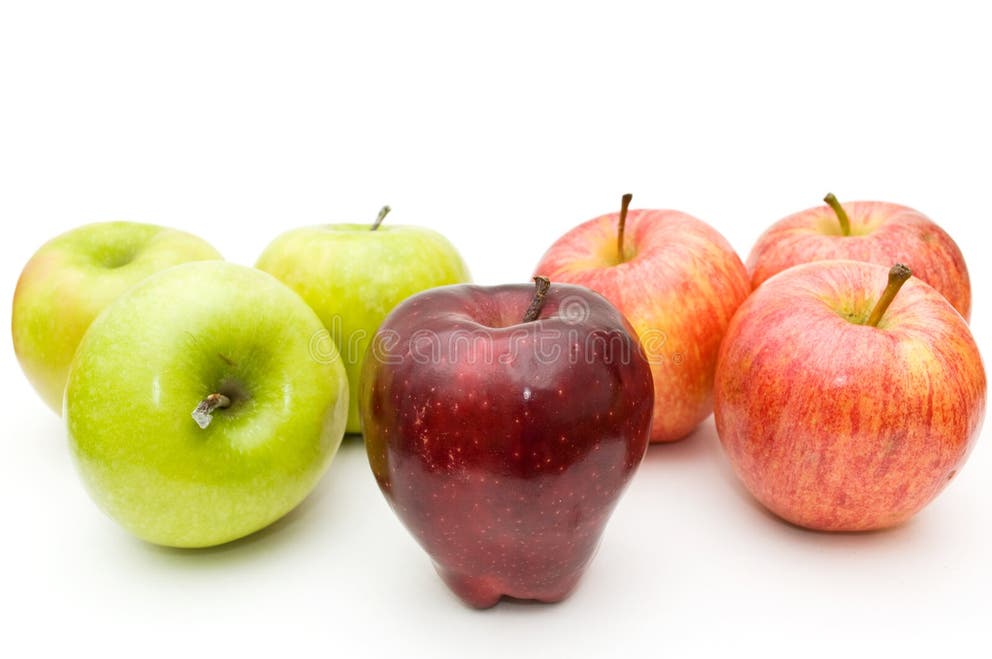 Seven apples stock image. Image of orange, heap, healthy - 10954751