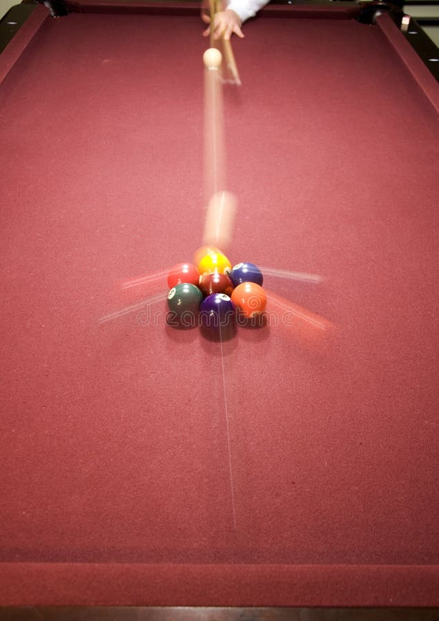 Shoot. Break Racked Pool Balls Stock Image - Image of shoot, game: 3300377