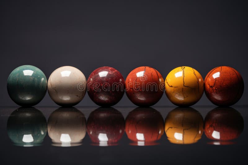 Seven Balls, Same Size, Six Same Color, One Different Stock Image ...
