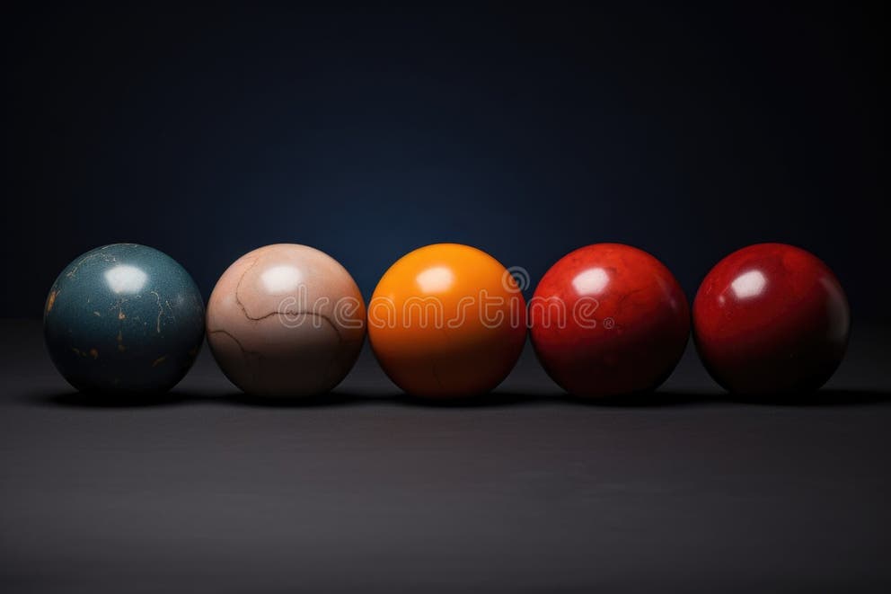 Seven Balls, Same Size, Six Same Color, One Different Stock Photo ...