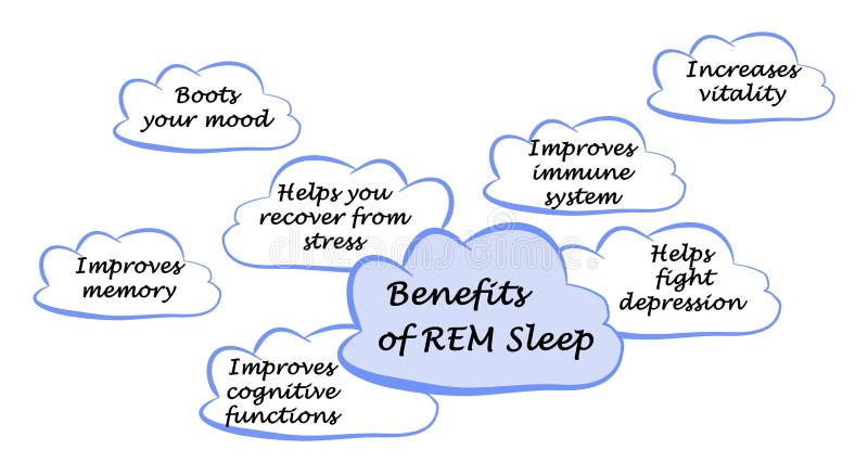 Benefits of REM Sleep stock illustration. Illustration of cognitive ...