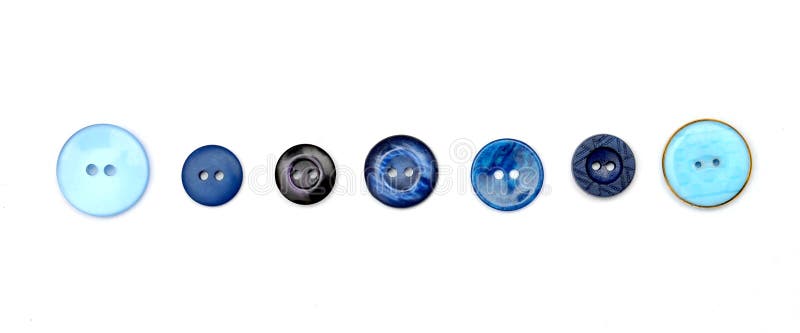 Seven blue buttons stock illustration. Illustration of plastic - 23164284