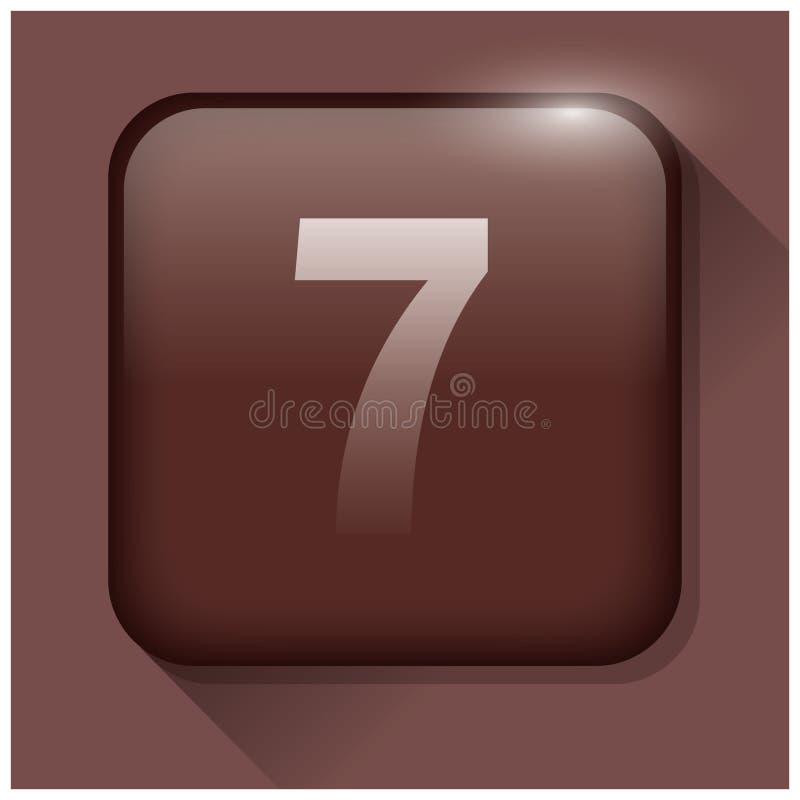 Seven Button. Vector Illustration Decorative Design Stock Vector ...