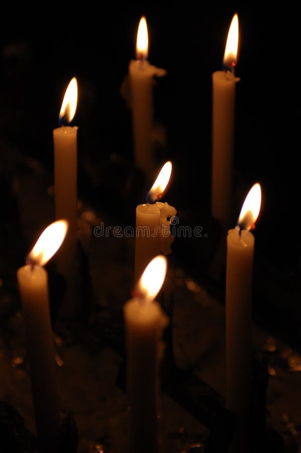 Seven candles stock image. Image of bright, decoration - 12353377