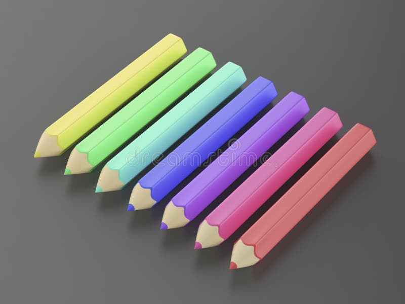 Pencils Seven Stock Illustrations – 86 Pencils Seven Stock ...