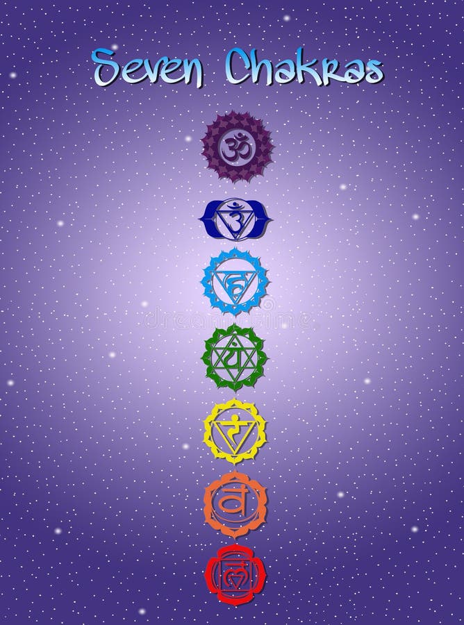 Seven Chakras stock illustration. Illustration of chakra - 57973943