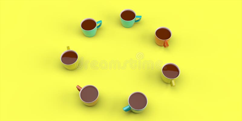 Set of Seven Colored Pencils on White Background. Vector Illustration ...