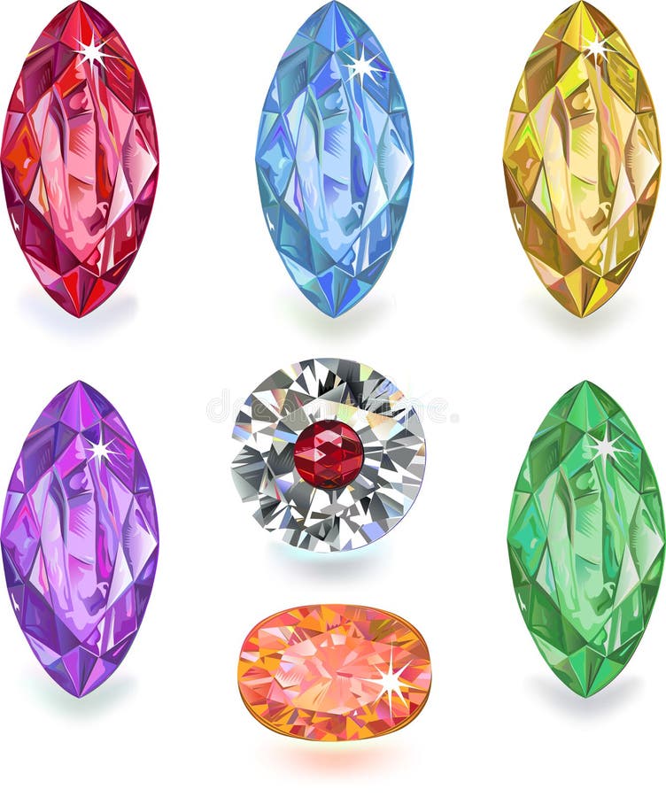 Seven Colored Gems Stock Illustrations – 3 Seven Colored Gems Stock ...