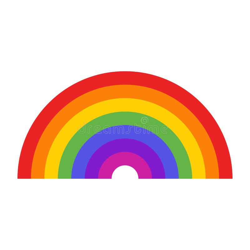 Rainbow Icon Realistic Isolated White Transparent Background Stock ...