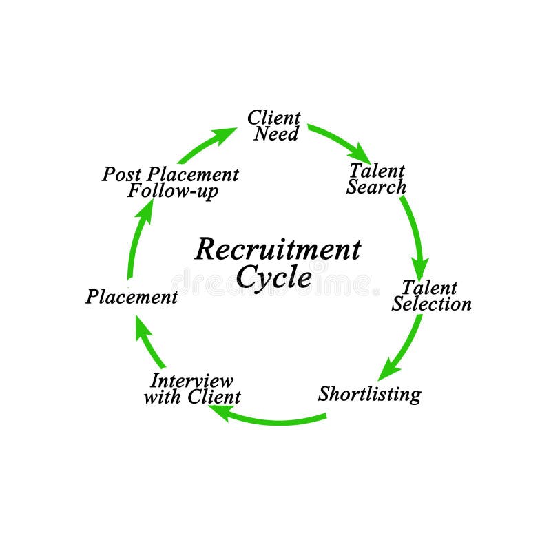 Recruitment Process Diagram Stock Illustration - Illustration of ...