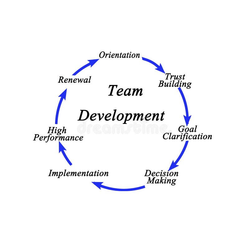 Components of Team Development Stock Illustration - Illustration of ...