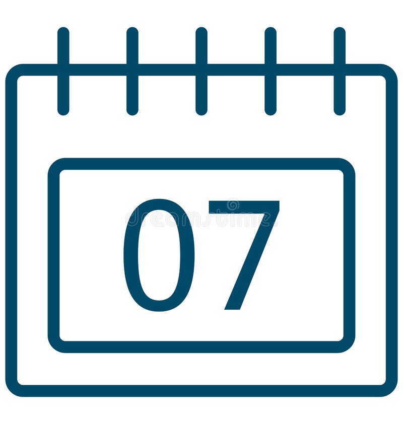 Seven Day, Seven Special Event Day Vector Icon that Can Be Easily ...