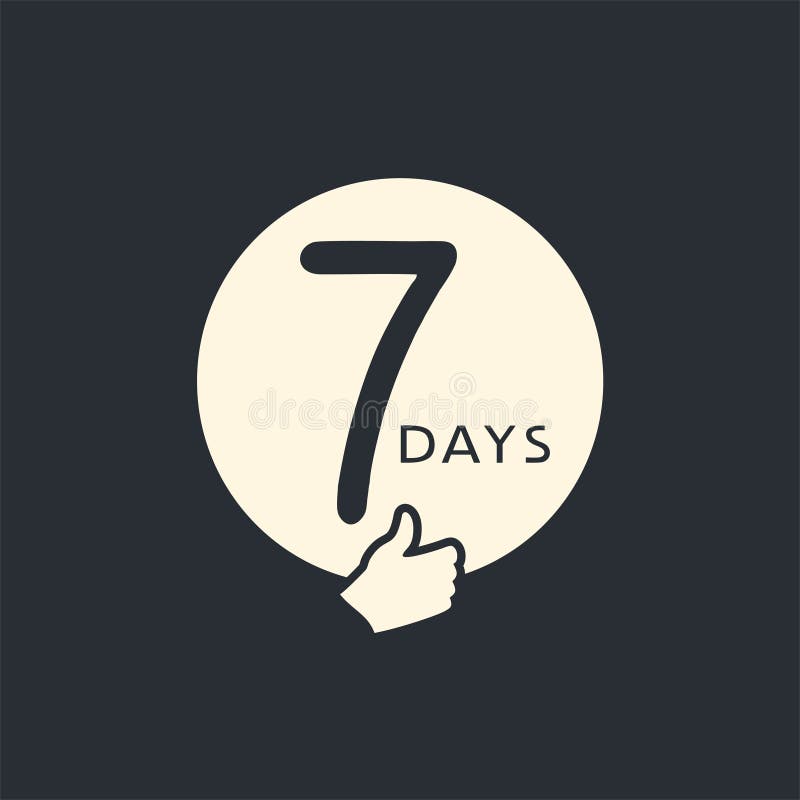 Seven Days Creative Message Stock Vector - Illustration of marketing ...