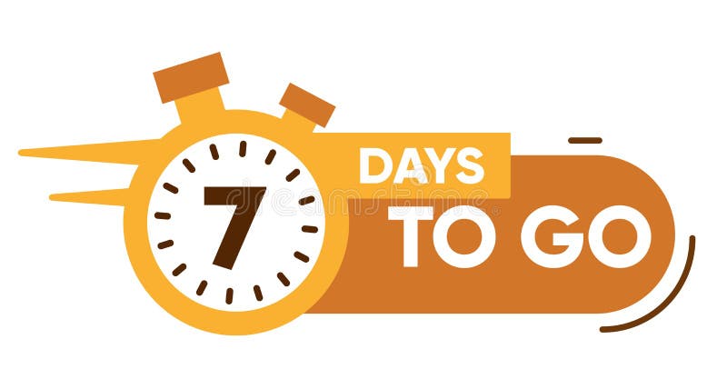 Seven Days Left Icon. 67Days To Go. Stock Vector - Illustration of ...
