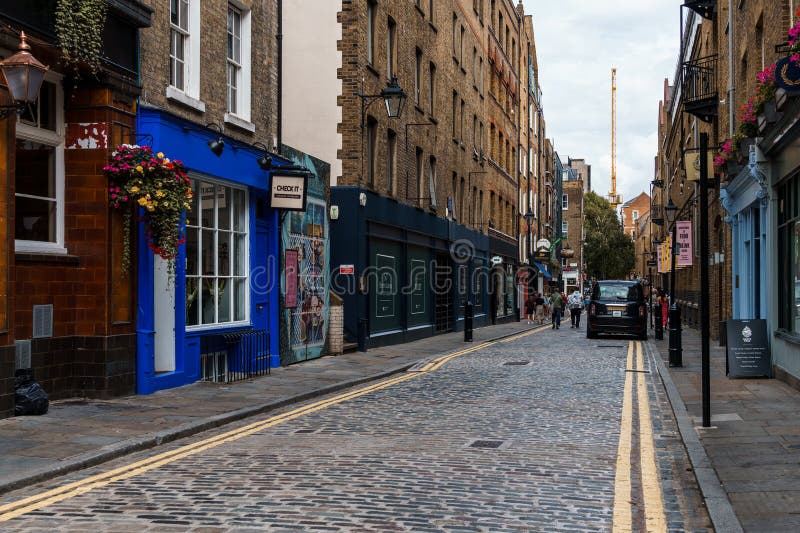 Seven Dials Area in the West End of London. Street View Editorial Photo ...