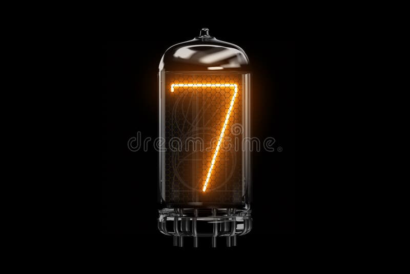 Six. Digit 6. Nixie Tube Indicator Digit. Gas Discharge Indicators and ...